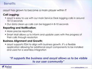 Standard Bank - Implementation of assyst ITSM software | PPT