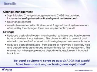 Standard Bank - Implementation of assyst ITSM software | PPT