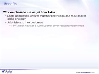 Standard Bank - Implementation of assyst ITSM software | PPT