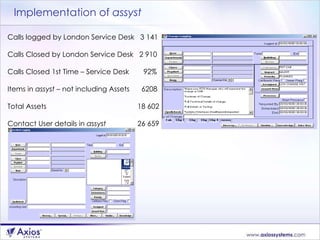 Standard Bank - Implementation of assyst ITSM software | PPT