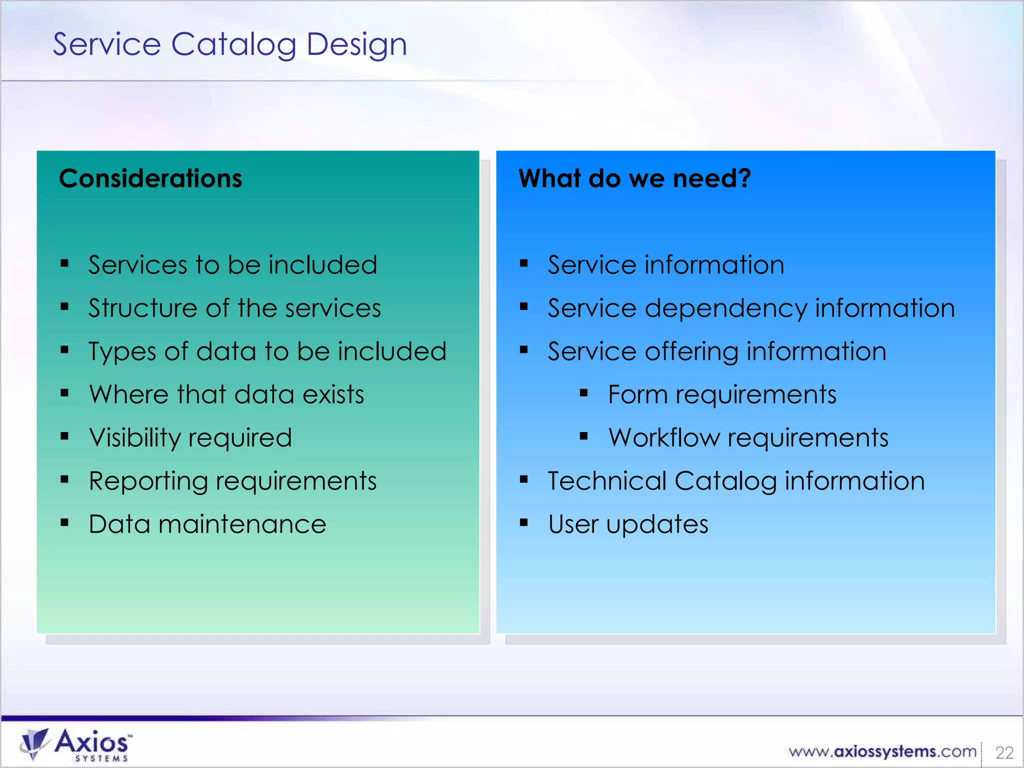 Defining Services for a Service Catalog | PPT