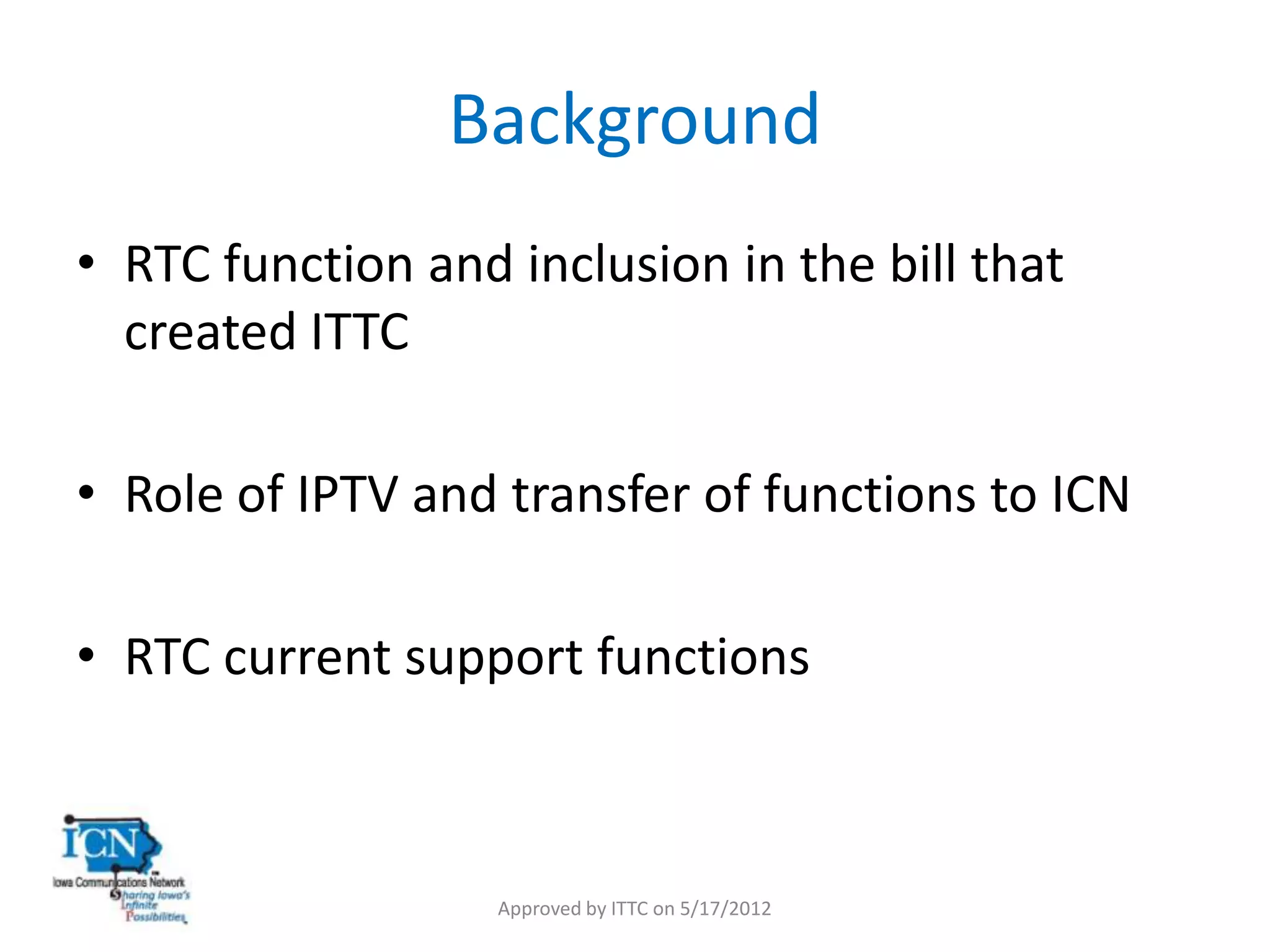 Fiscal year 2013 RTC Presentation | PPT