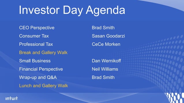 Intuit - Investor Day 2013 Presentation | PPT
