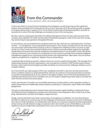 2014 Annual Report: U.S. Army Garrison Humphreys | PDF
