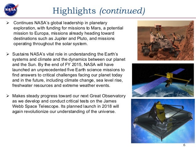 NASA 2015 Summary Brief
