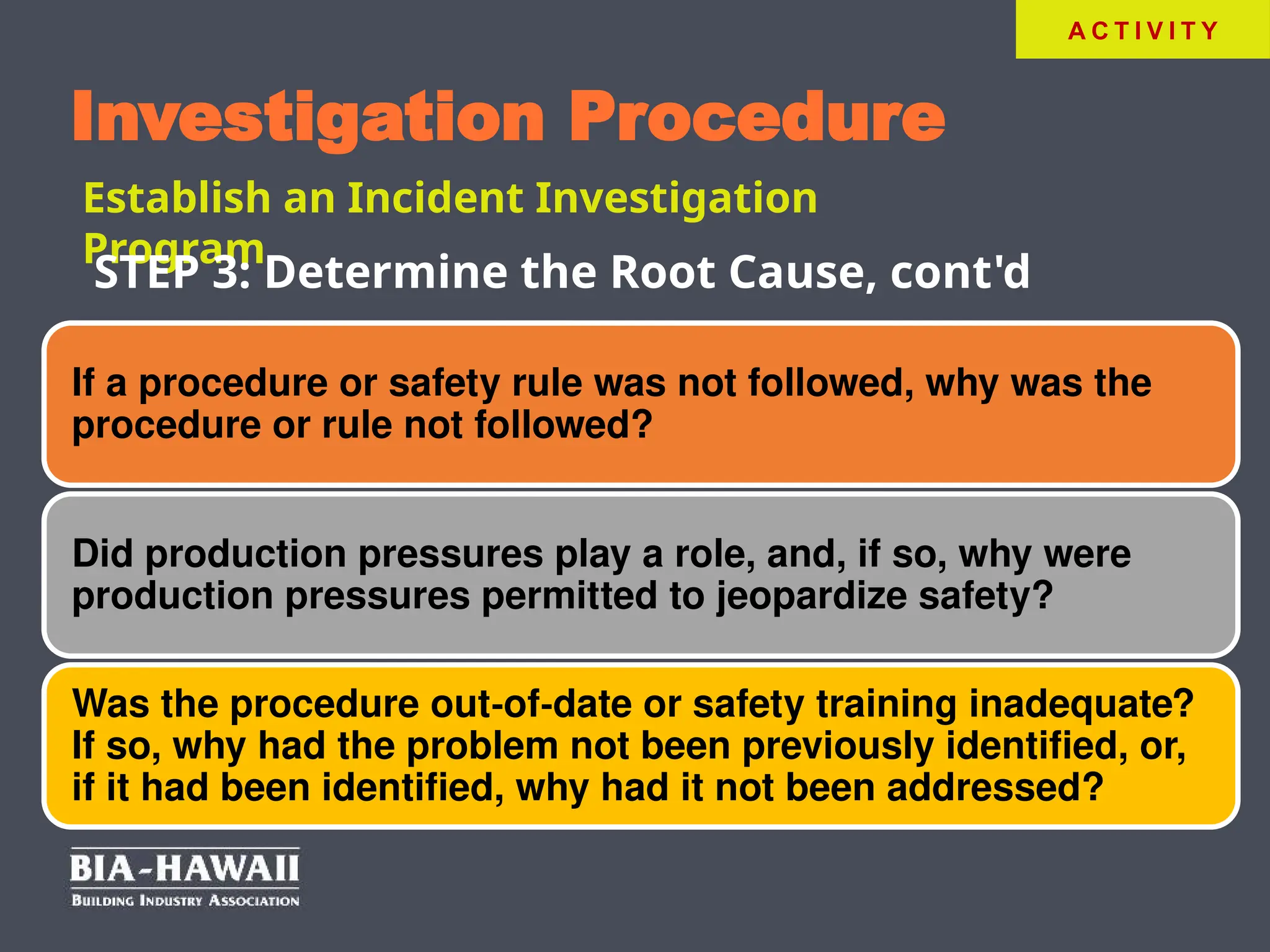 Training Incident Investigation Procedure | PPTX