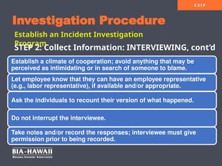 Training Incident Investigation Procedure | PPTX