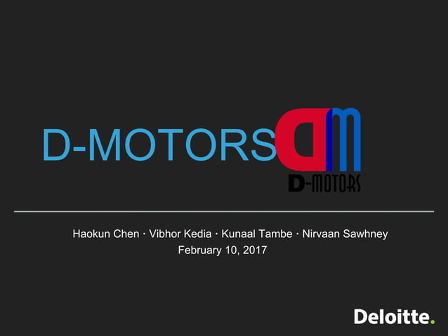 Deloitte consulting case competition. | PPT