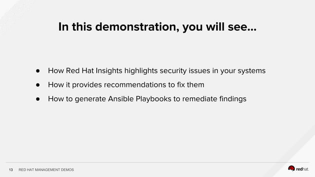 Red Hat Management Demos | PPT