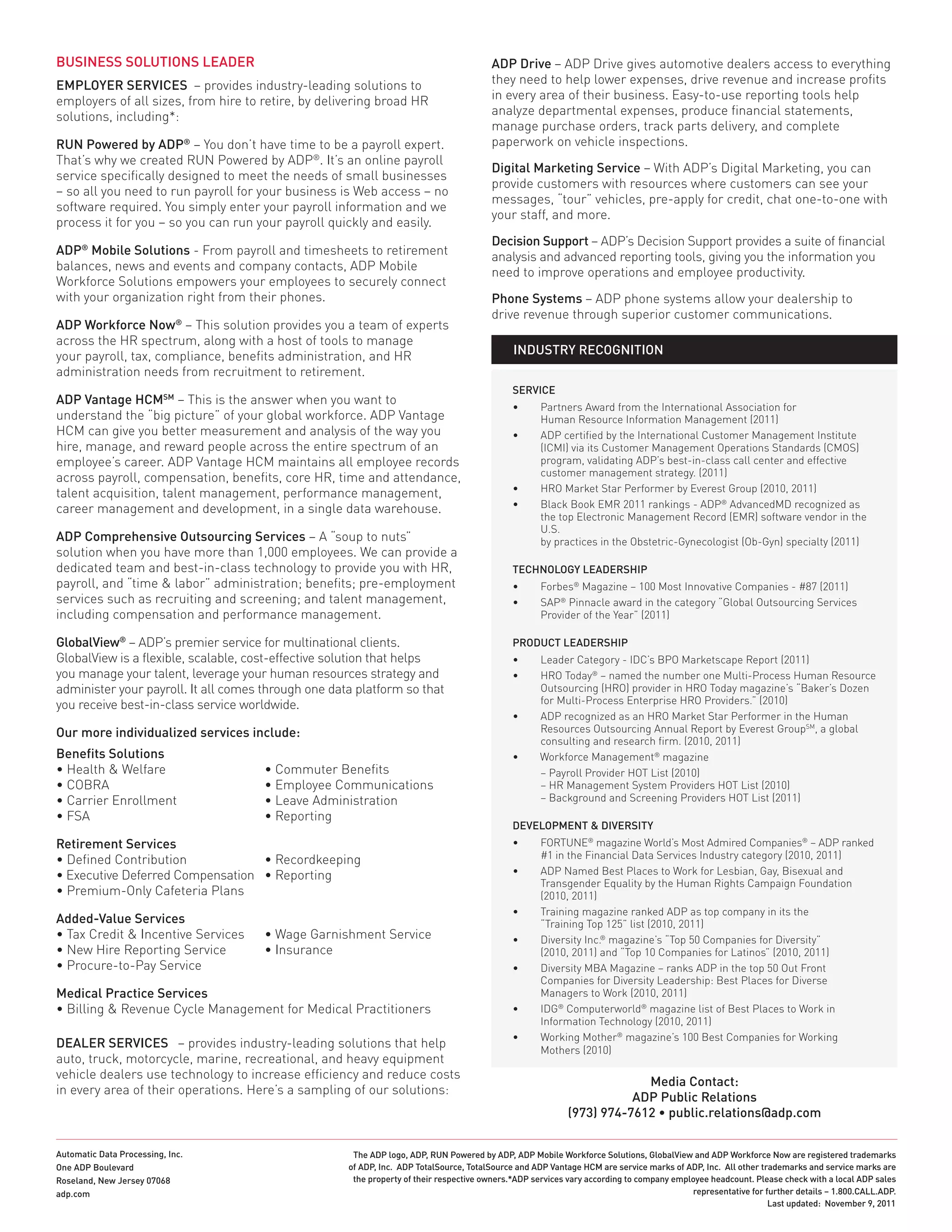 Adp Corporate Overview | PDF