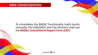 FY 2023 BADAC Functionality Audit Guidelines.pptx