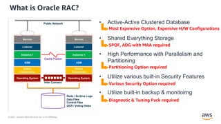 클라우드 네이티브 데이터베이스 서비스로 Oracle RAC 전환 - 김지훈 :: AWS 클라우드 마이그레이션 온라인 | PPT