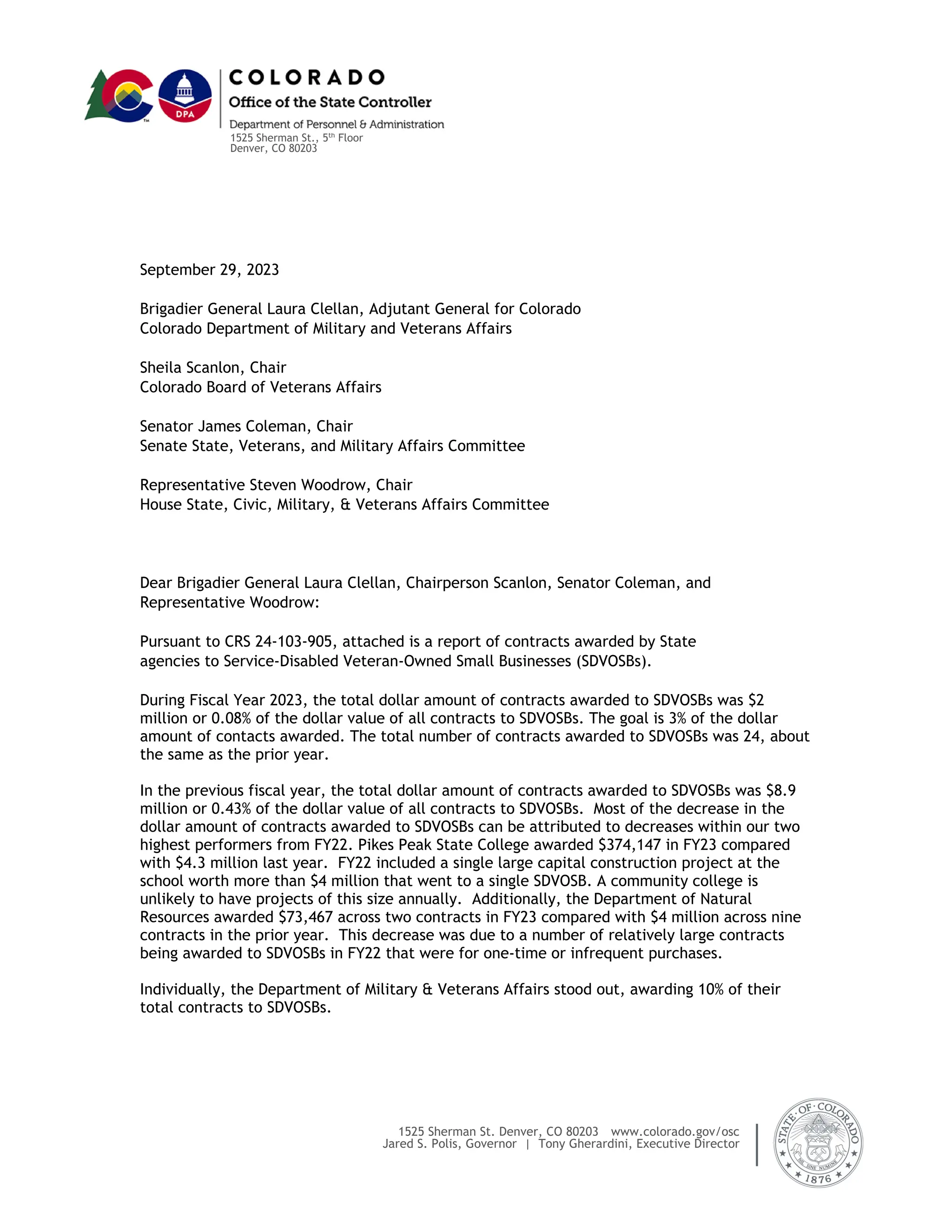 FY23 SDVOSB Reporting Letter.pdf