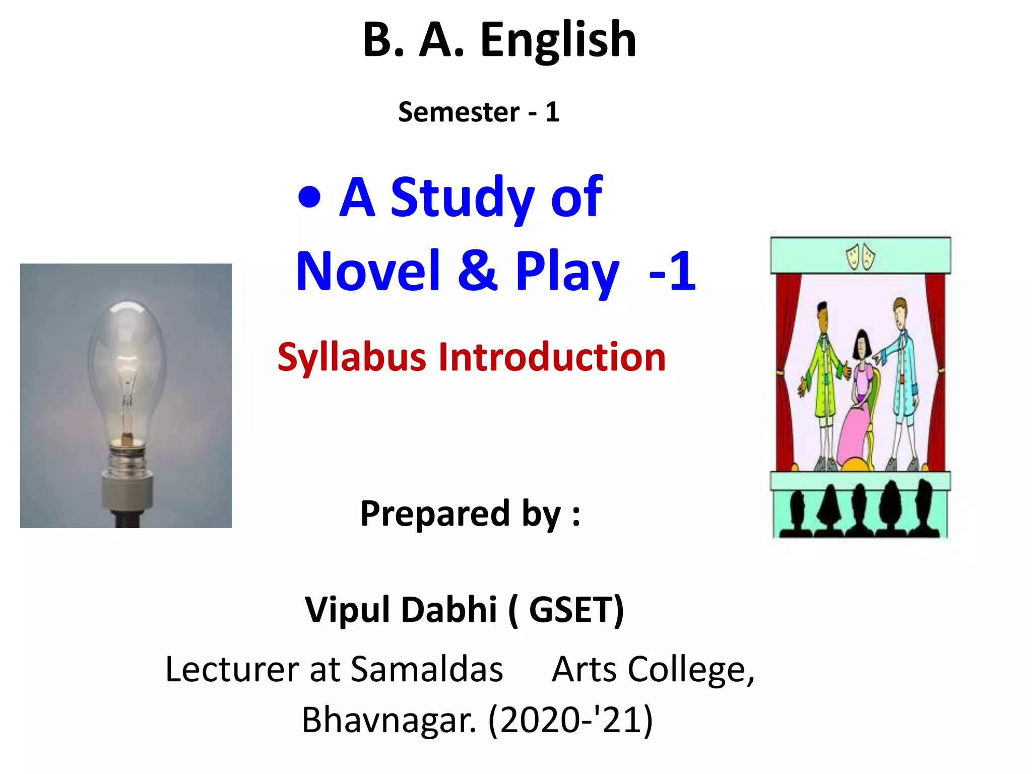 FYBA English Semester 1 Syllabus Introduction | PPTX