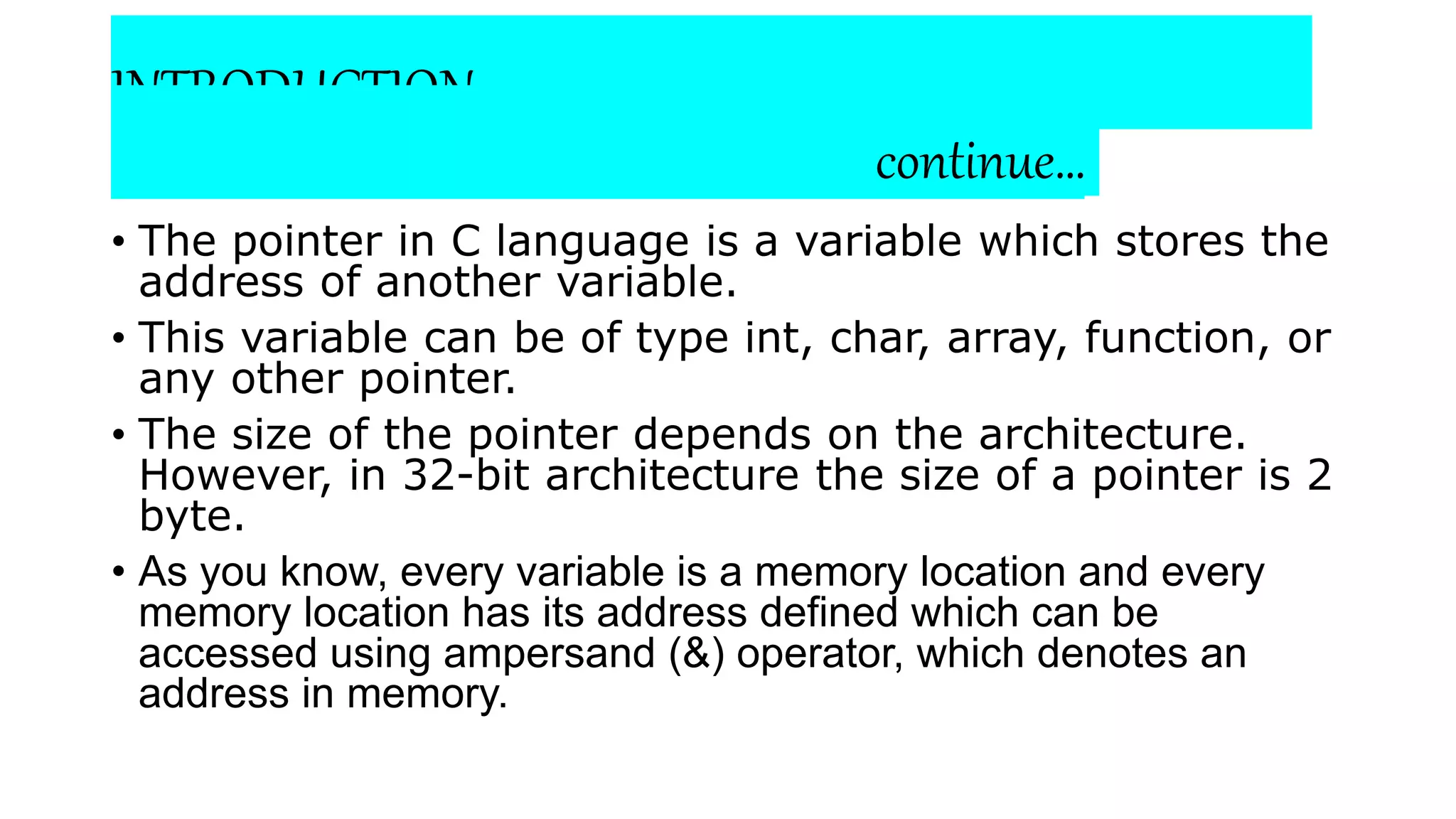 FYBSC(CS)_UNIT-1_Pointers in C.pptx