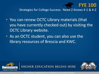 FYE 100 - Library | PPT