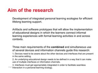 Ubiquitous Learning Ecosystem for Lifelong Learners | PPT