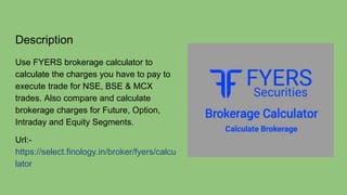 FYERS Brokerage Calculator | PPTX