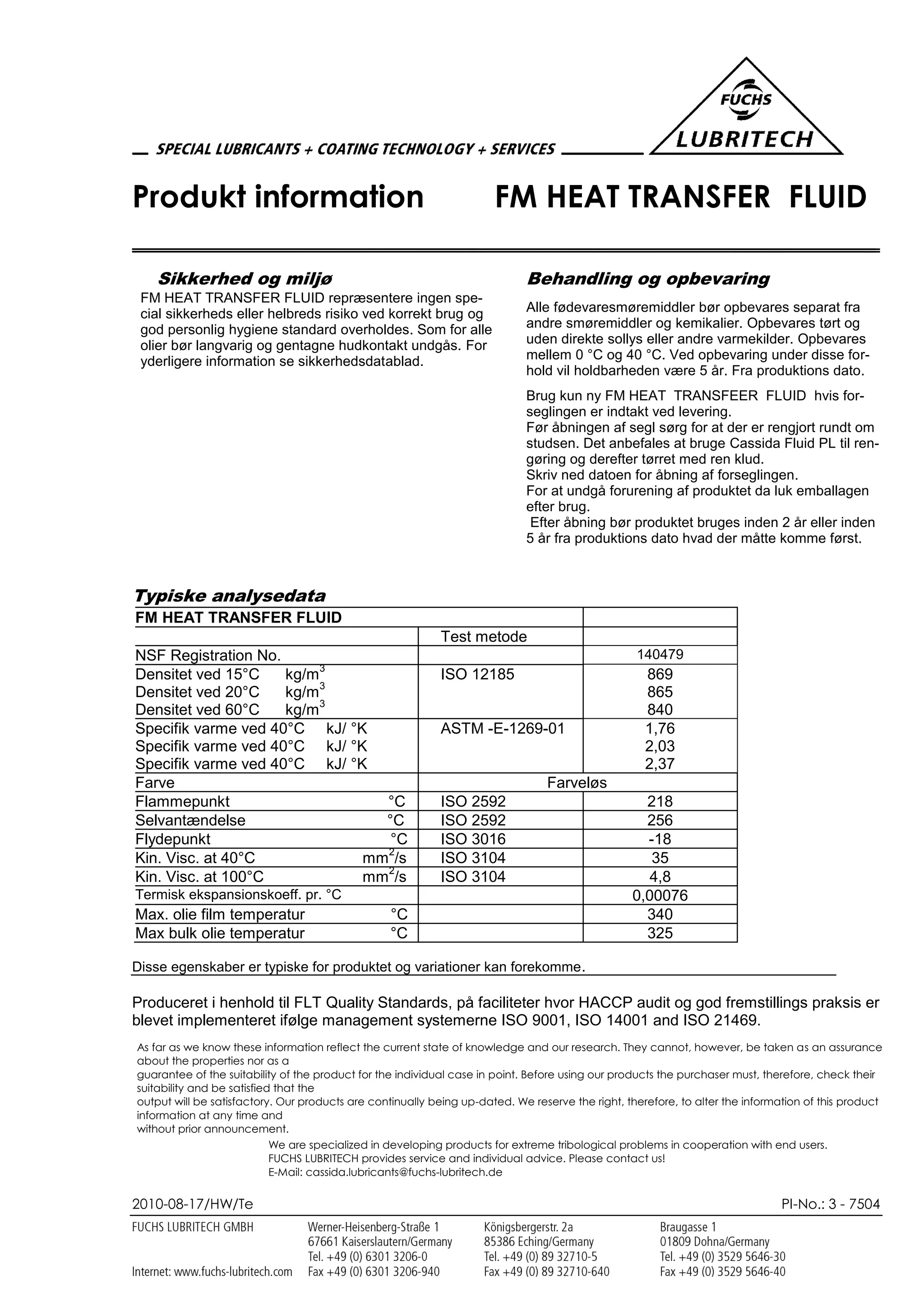 Tds fm heat transfer fluid dk | PDF