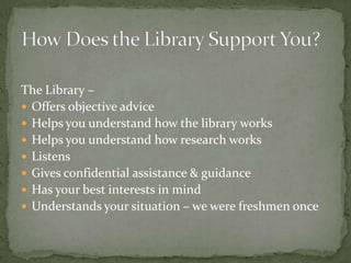 FYE Tutorial - An Introduction to the FIU Libraries | PPTX | College ...
