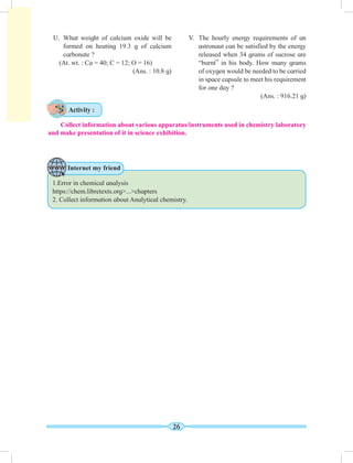 FYJC - Chemistry textbook - standard 11. | PDF