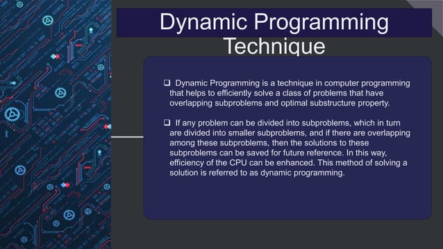 0/1 DYNAMIC PROGRAMMING KNAPSACK PROBLEM | PPTX