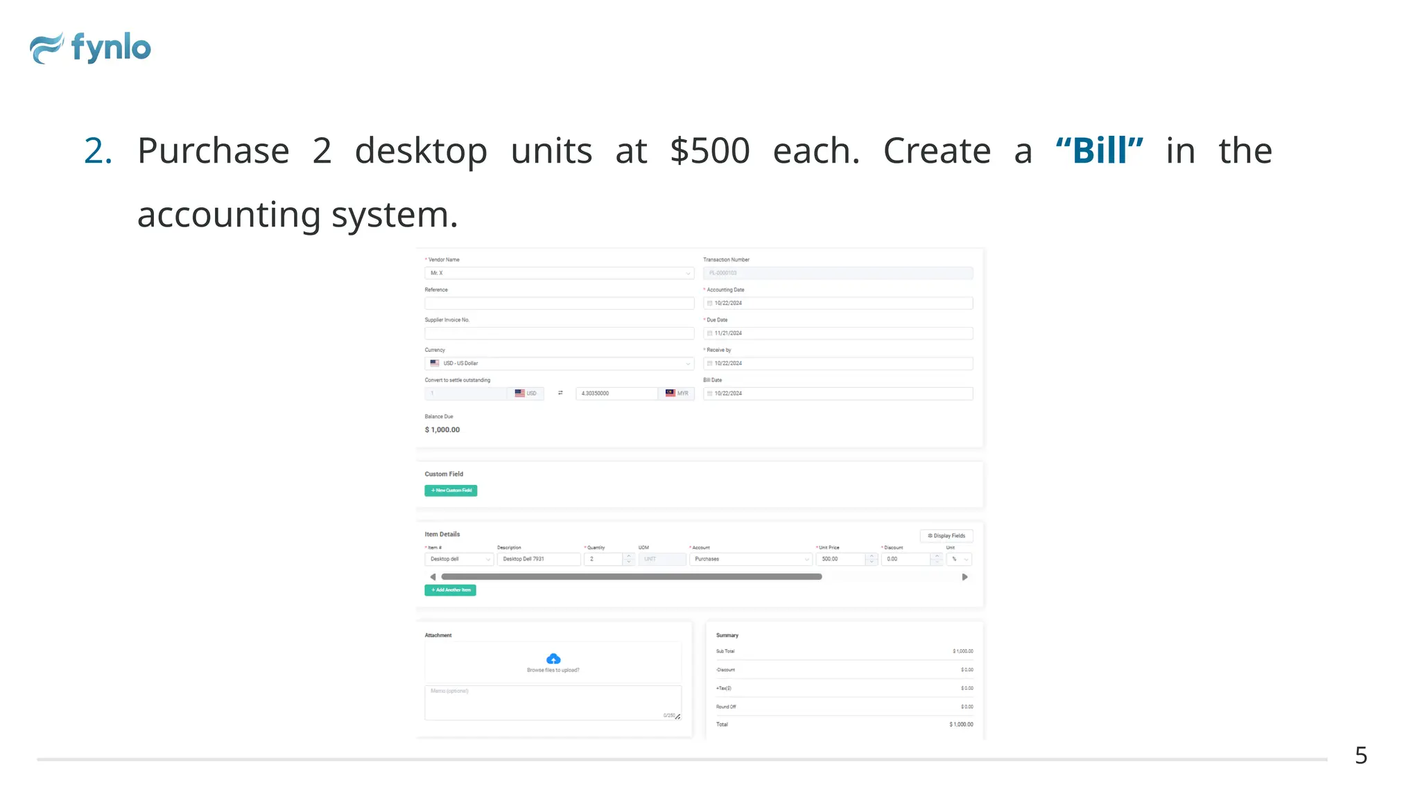 Fynlo_Billing, Journal Entry, Profit and Loss Part 1 | PPT