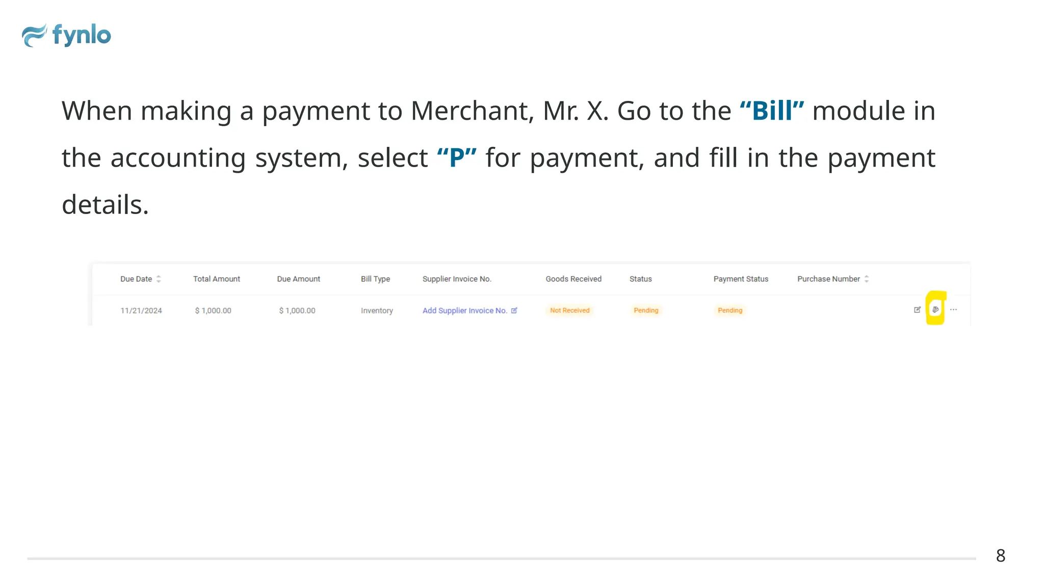 Fynlo_Billing, Journal Entry, Profit and Loss Part 1 | PPT