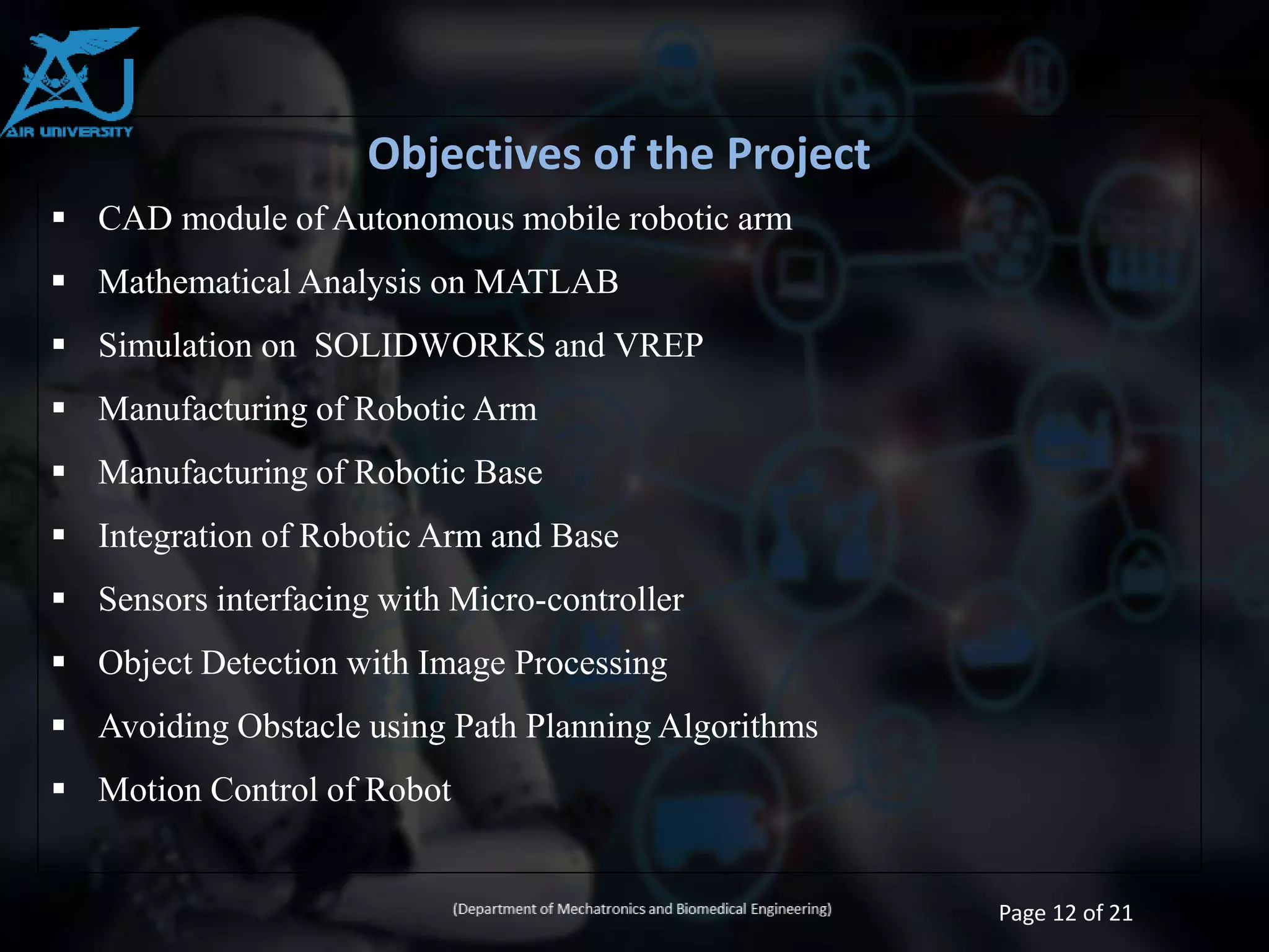 Autonomous Mobile Robotic Armpptx Robotics Technology And Computing