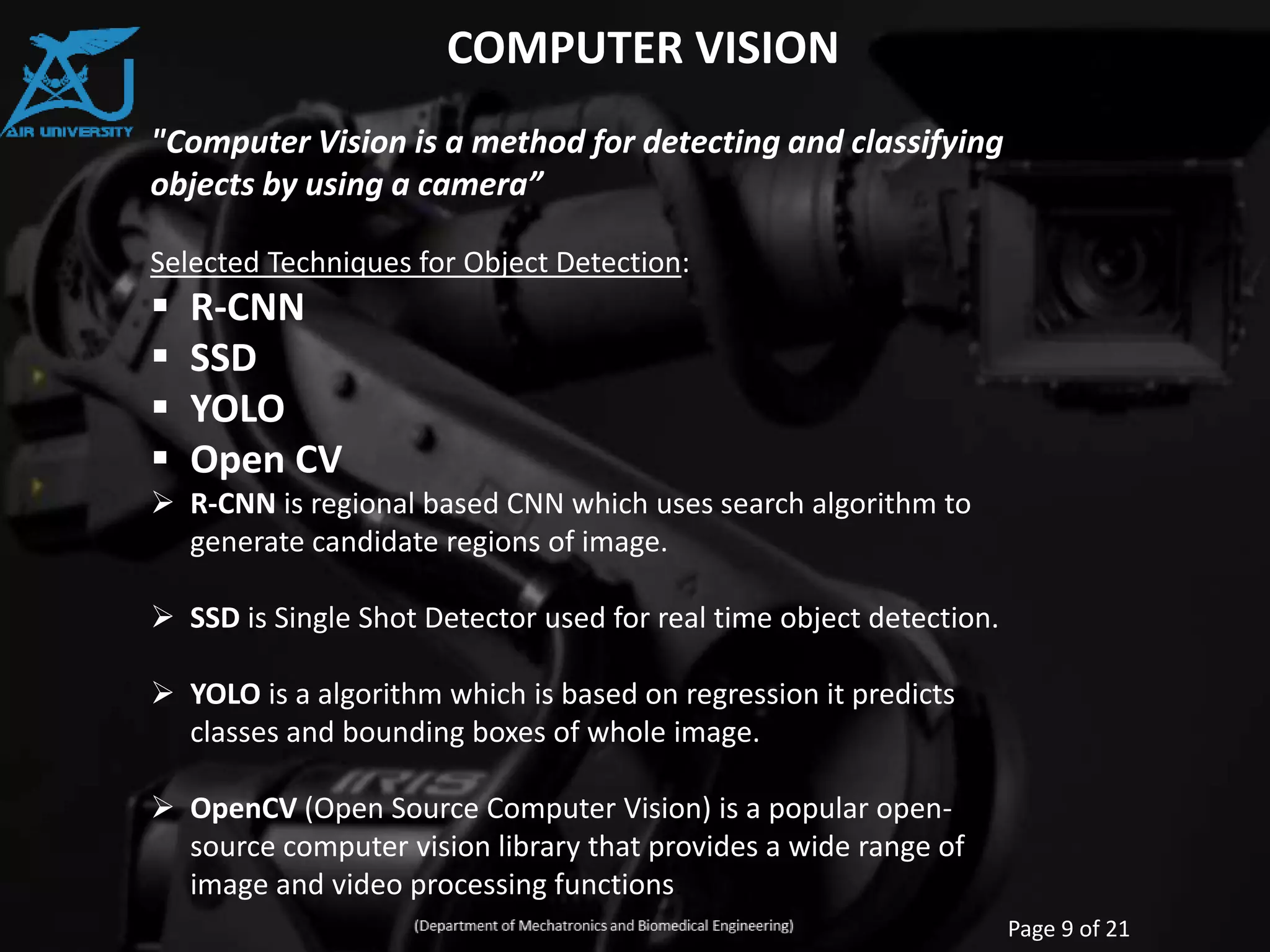Autonomous Mobile Robotic Armpptx Robotics Technology And Computing