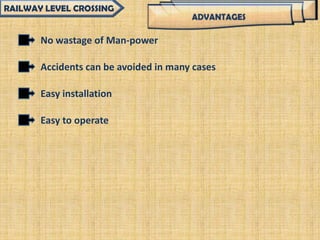 Automatic railway level crossing gate & slurry management. | PPT