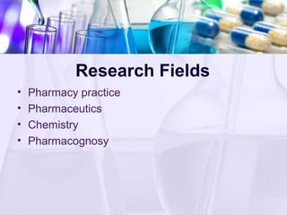 Ideas for pharmacy students on final year project : Possible Research ...