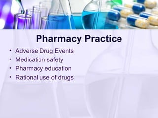 Ideas for pharmacy students on final year project : Possible Research ...