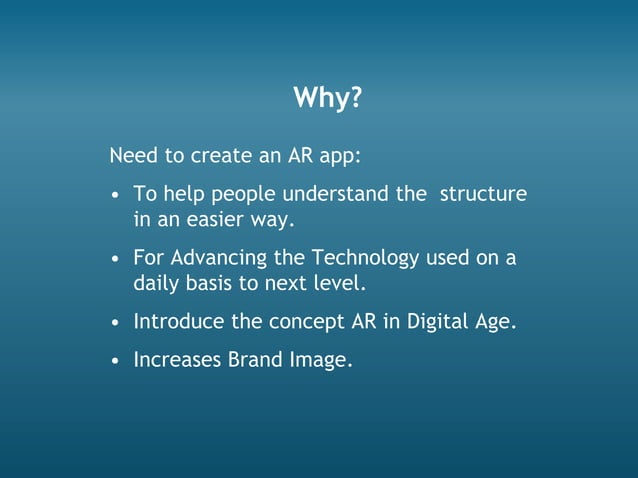 Augmented Reality Application - Final Year Project | PPTX | Computer ...