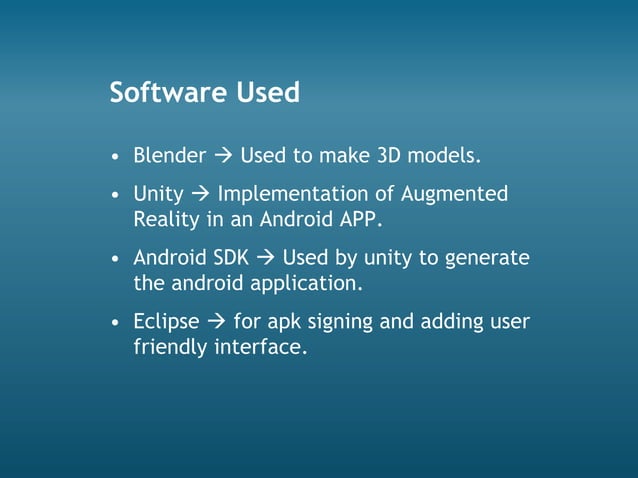 Augmented Reality Application - Final Year Project | PPTX | Computer ...