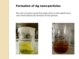 Nanoparticles of silver | PPTX