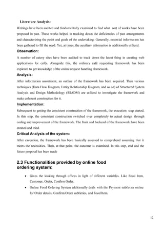 Final Year Project of Online Food Ordering System | PDF