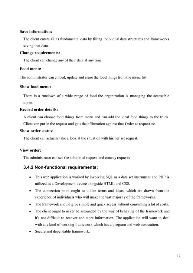 Final Year Project of Online Food Ordering System | PDF