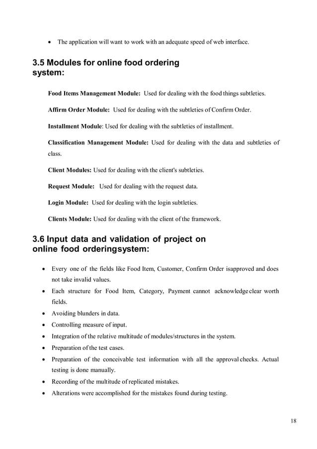 Final Year Project of Online Food Ordering System | PDF