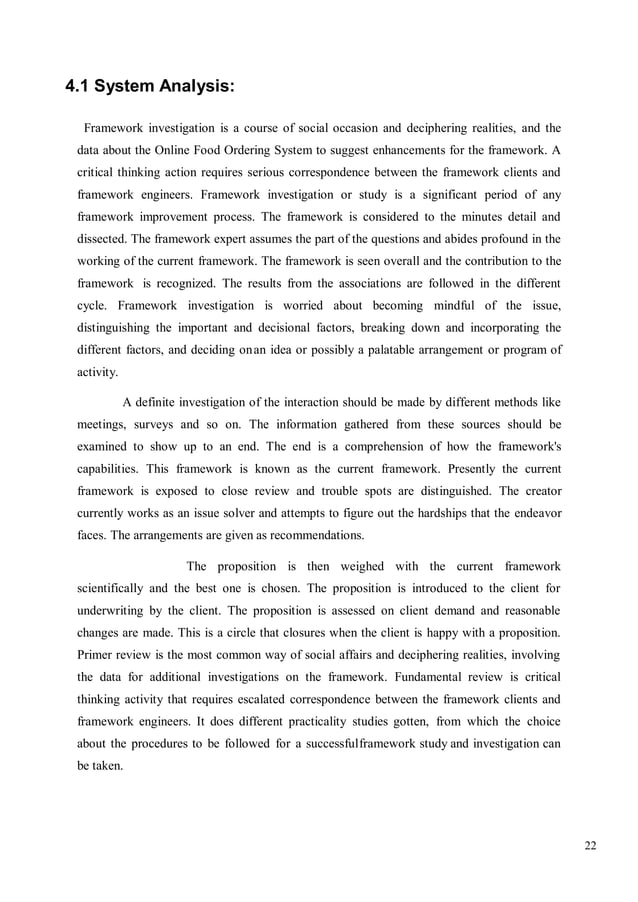 Final Year Project of Online Food Ordering System | PDF