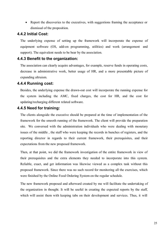 Final Year Project of Online Food Ordering System | PDF