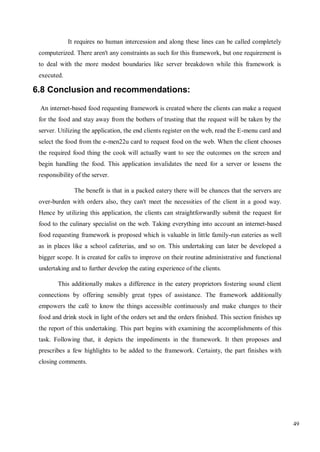 Final Year Project of Online Food Ordering System | PDF