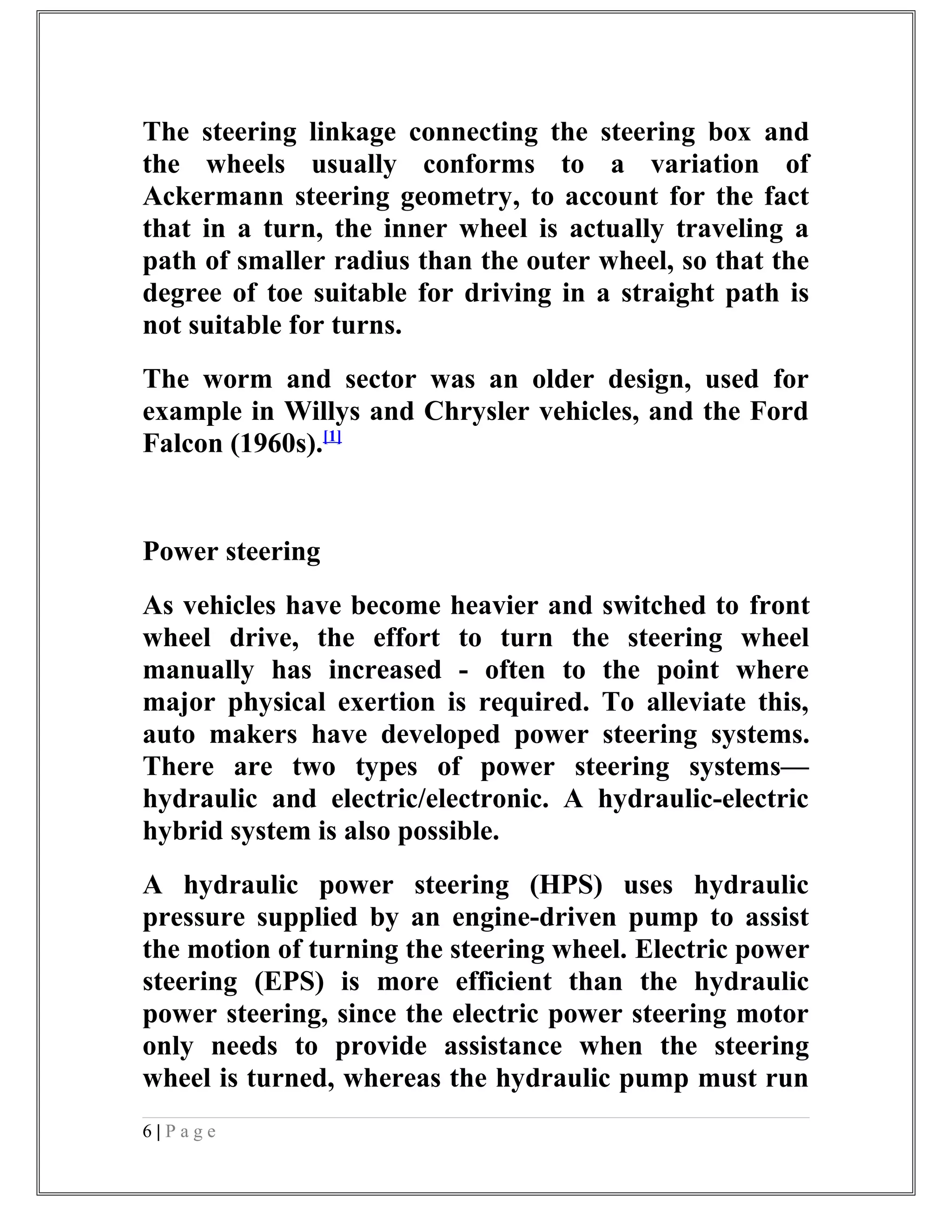Front Wheel Steering System With Moveable Headlights | DOC