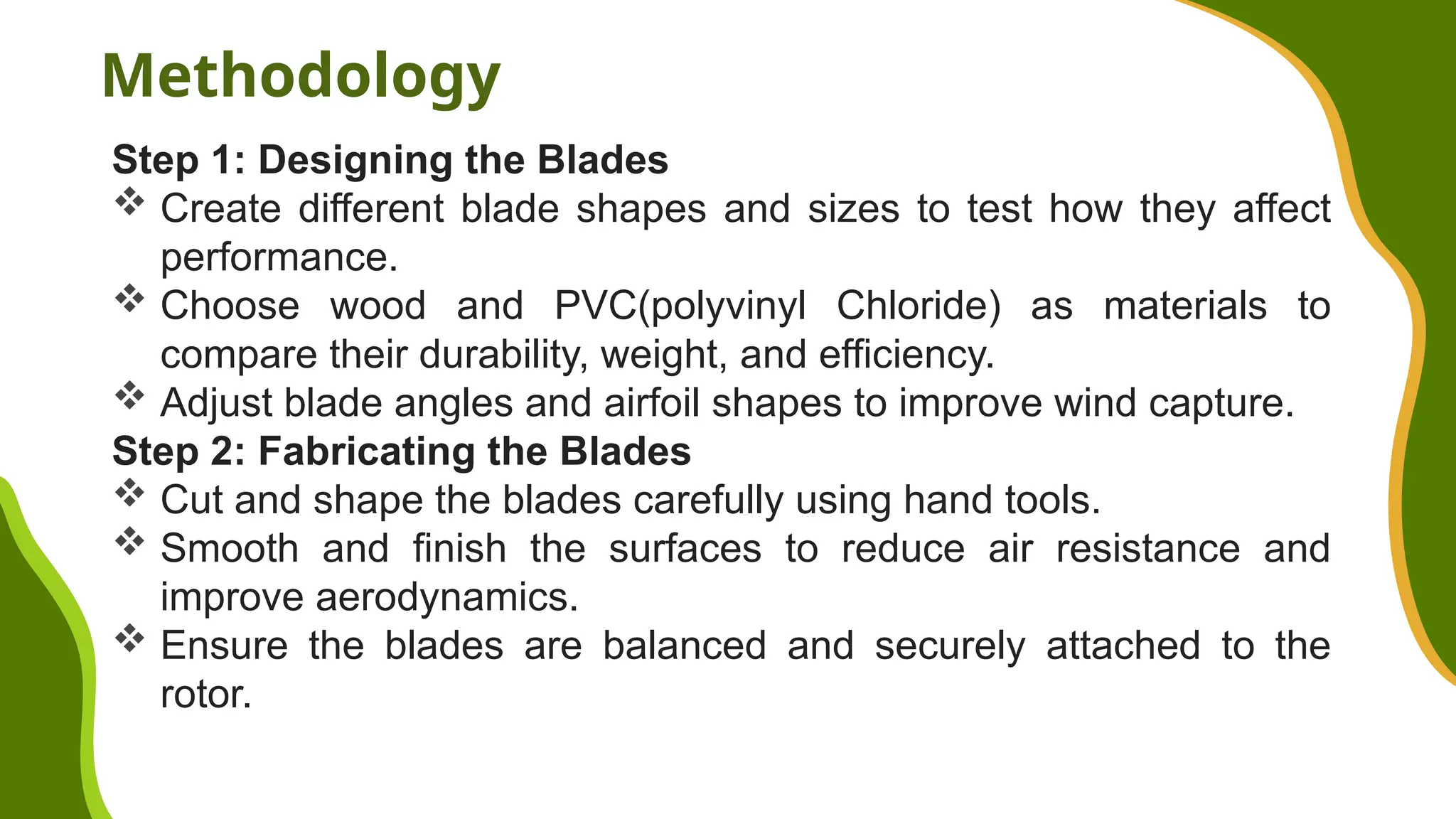 Optimization of wind Turbine blade design using wind tunnel testing | PPTX