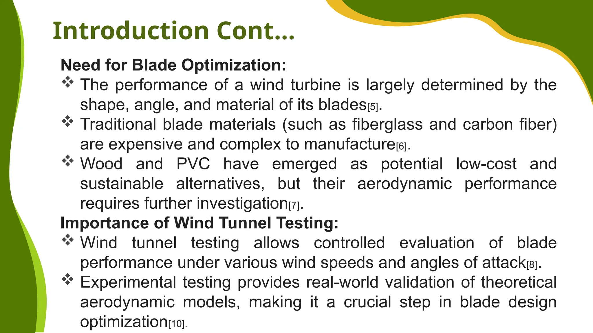 Optimization of wind Turbine blade design using wind tunnel testing | PPTX