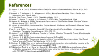 Optimization of wind Turbine blade design using wind tunnel testing | PPT