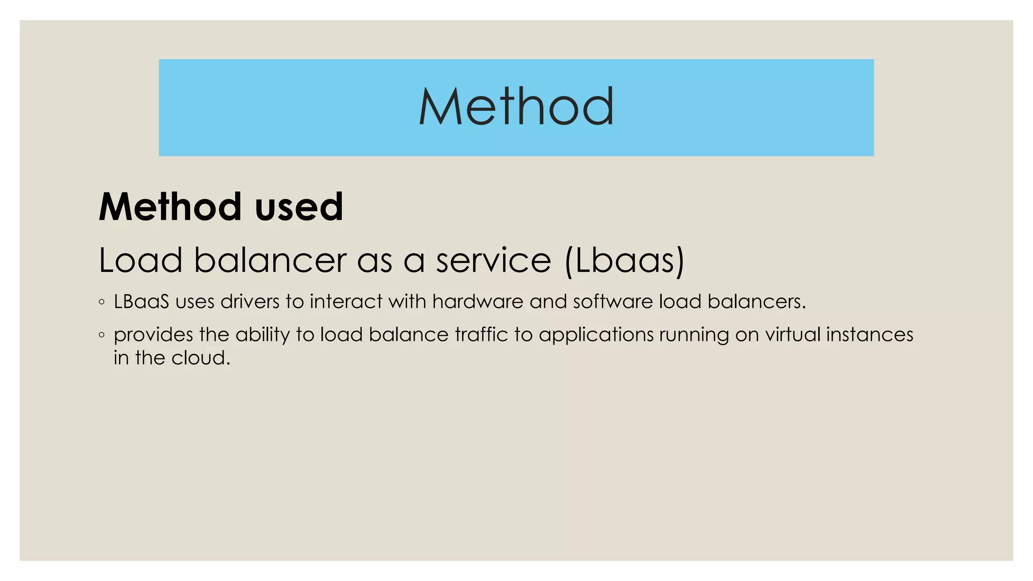 Load Balancing traffic in OpenStack neutron | PPT