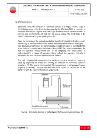 Fyp 1 progress report 2 half cell measurement for reinforce steel ...