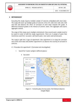 Fyp 1 progress report 2 half cell measurement for reinforce steel ...