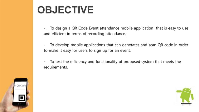 QR code event attendence application system | PPTX | Computer Software and Applications | Computing